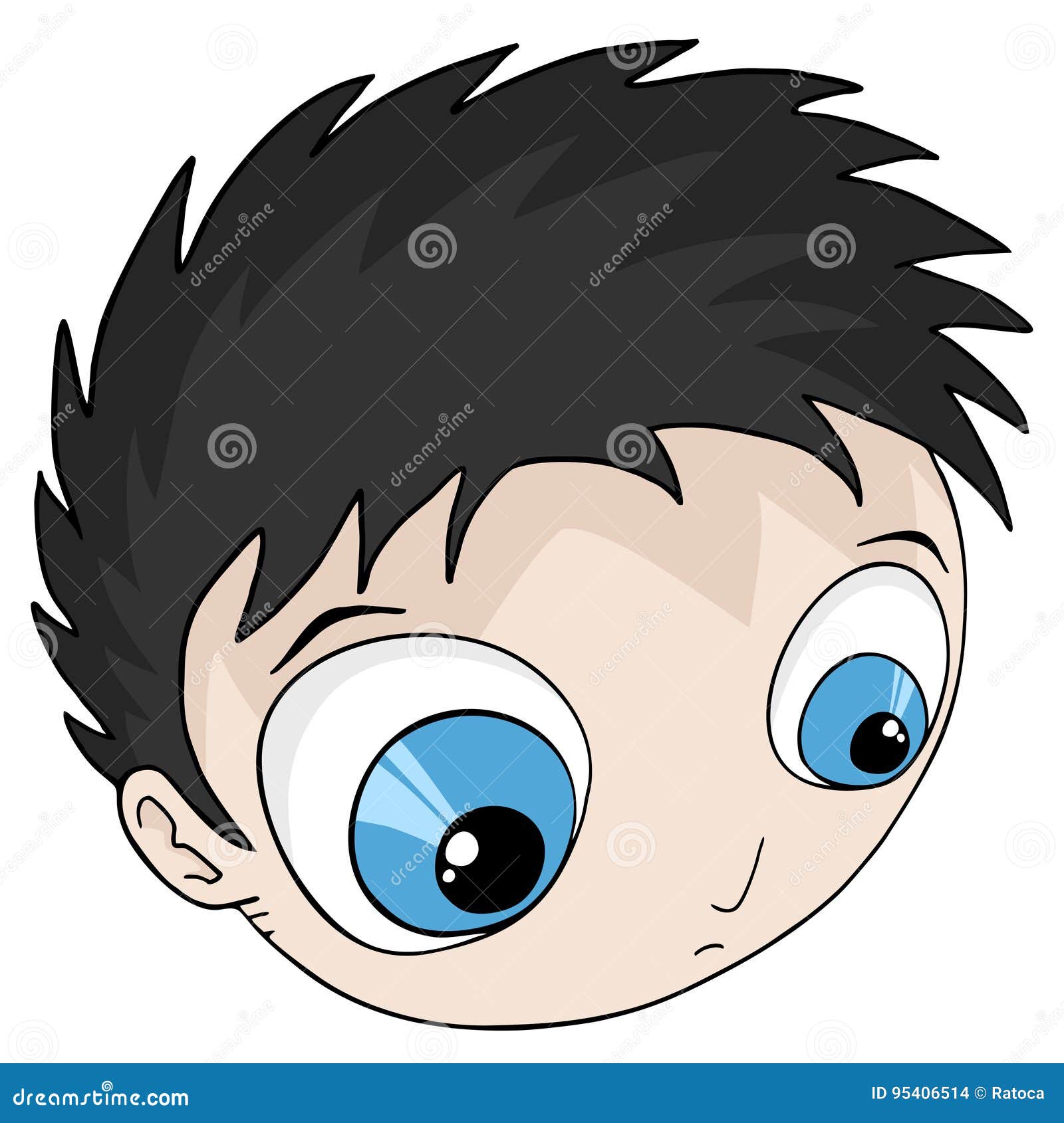 Big head illustration stock vector. Illustration of isolated - 95406514