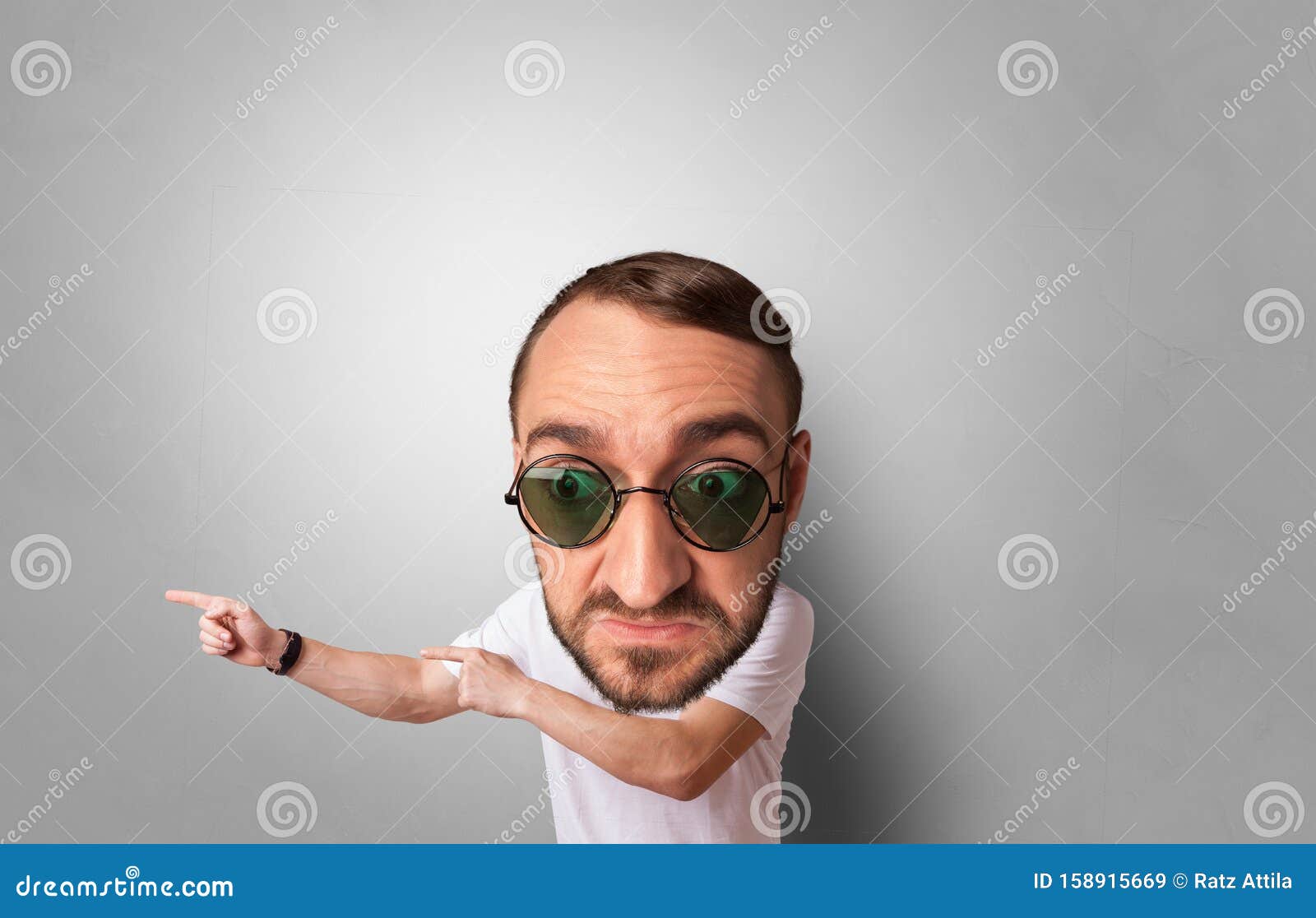 Funny person with big head stock image. Image of decision - 158915669