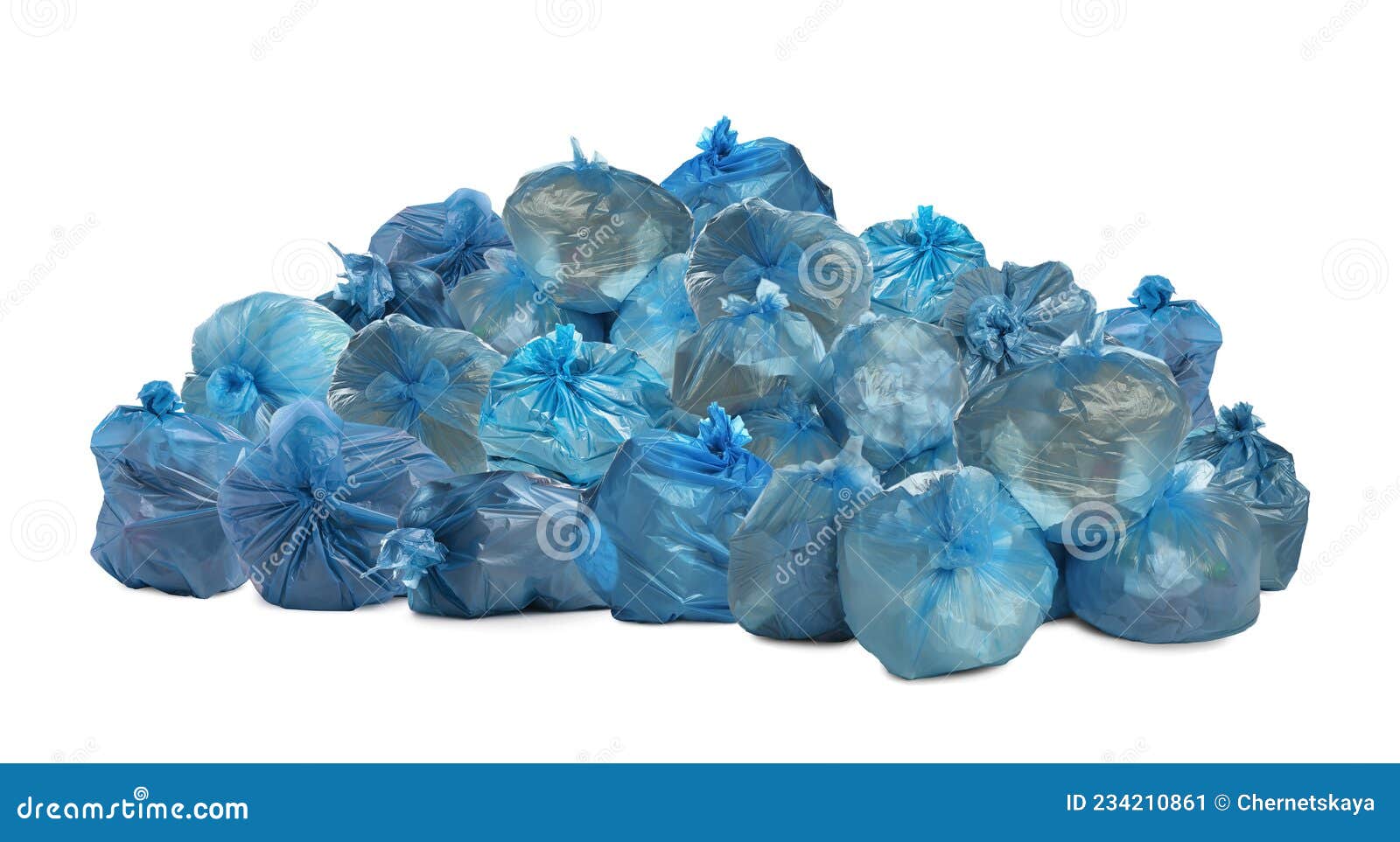 Big Heap of Trash Bags with Garbage on White Background Stock Image ...