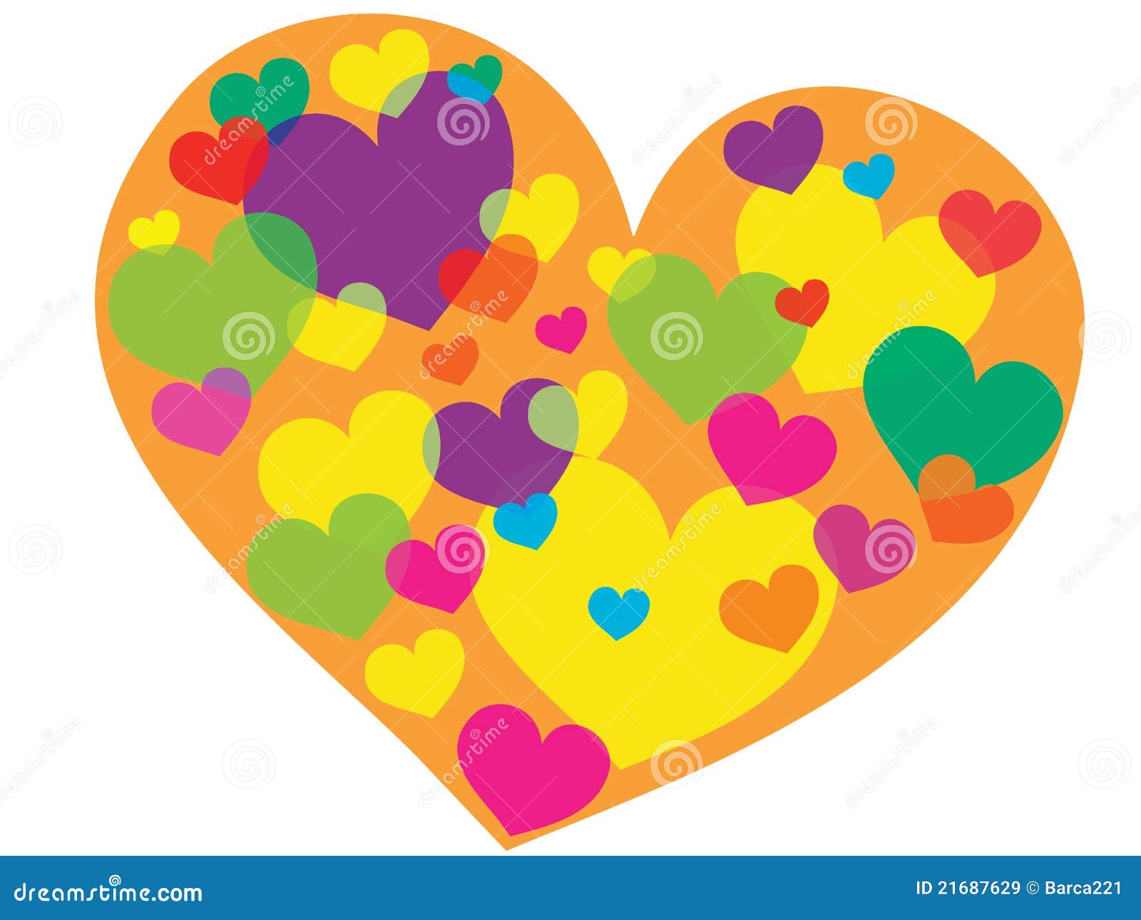 Big heart stock vector. Illustration of birthday, pink - 21687629