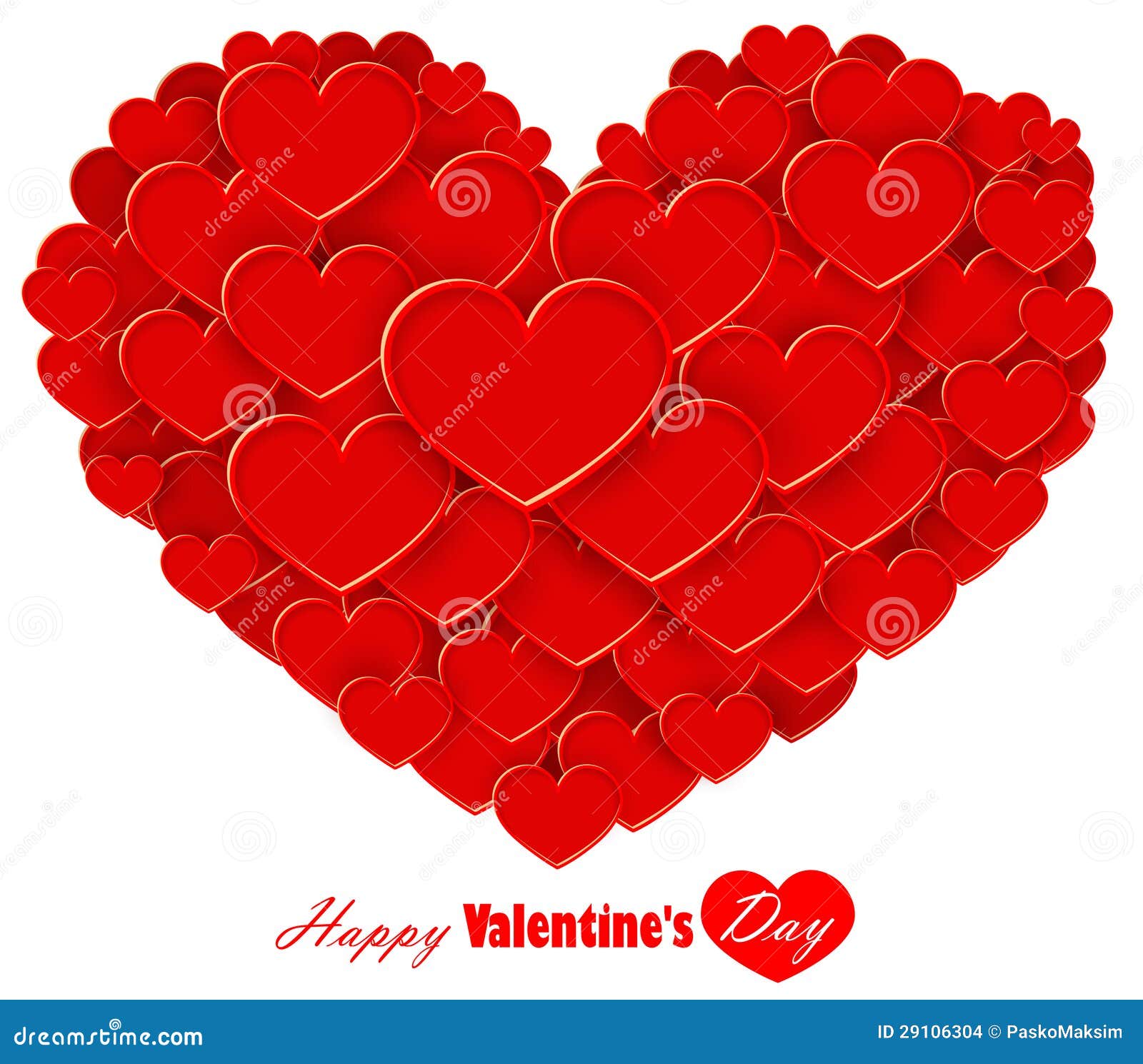 Big Heart stock vector. Illustration of holiday, white - 29106304