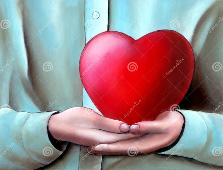 Big heart stock illustration. Illustration of emotion - 4955301
