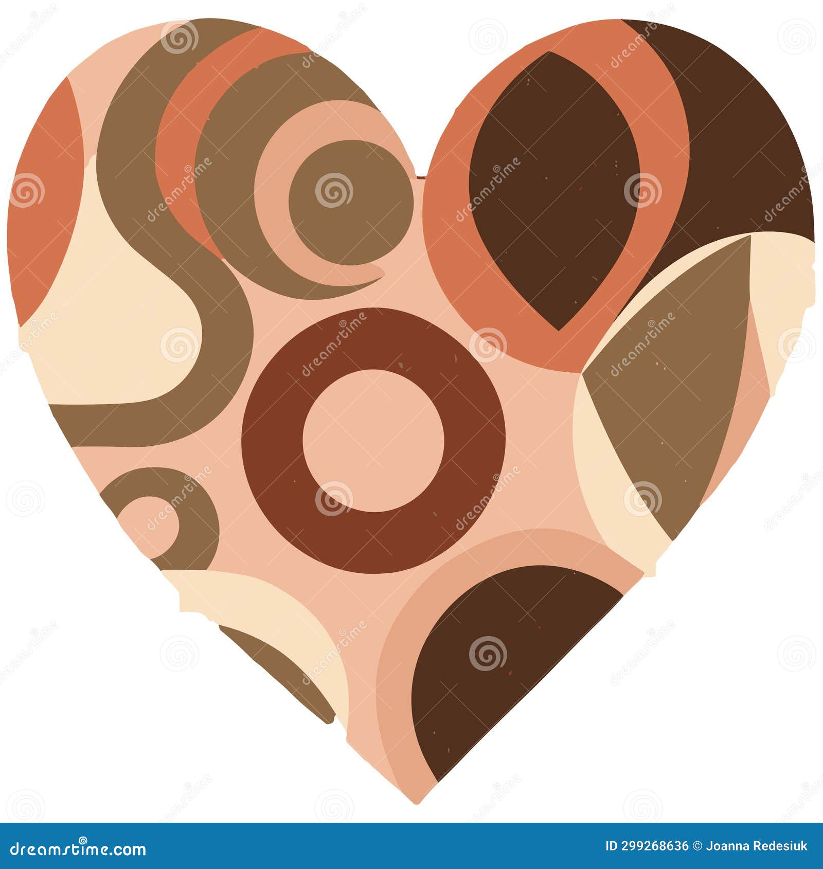 Heart Boho Graphic on White Background Stock Illustration ...