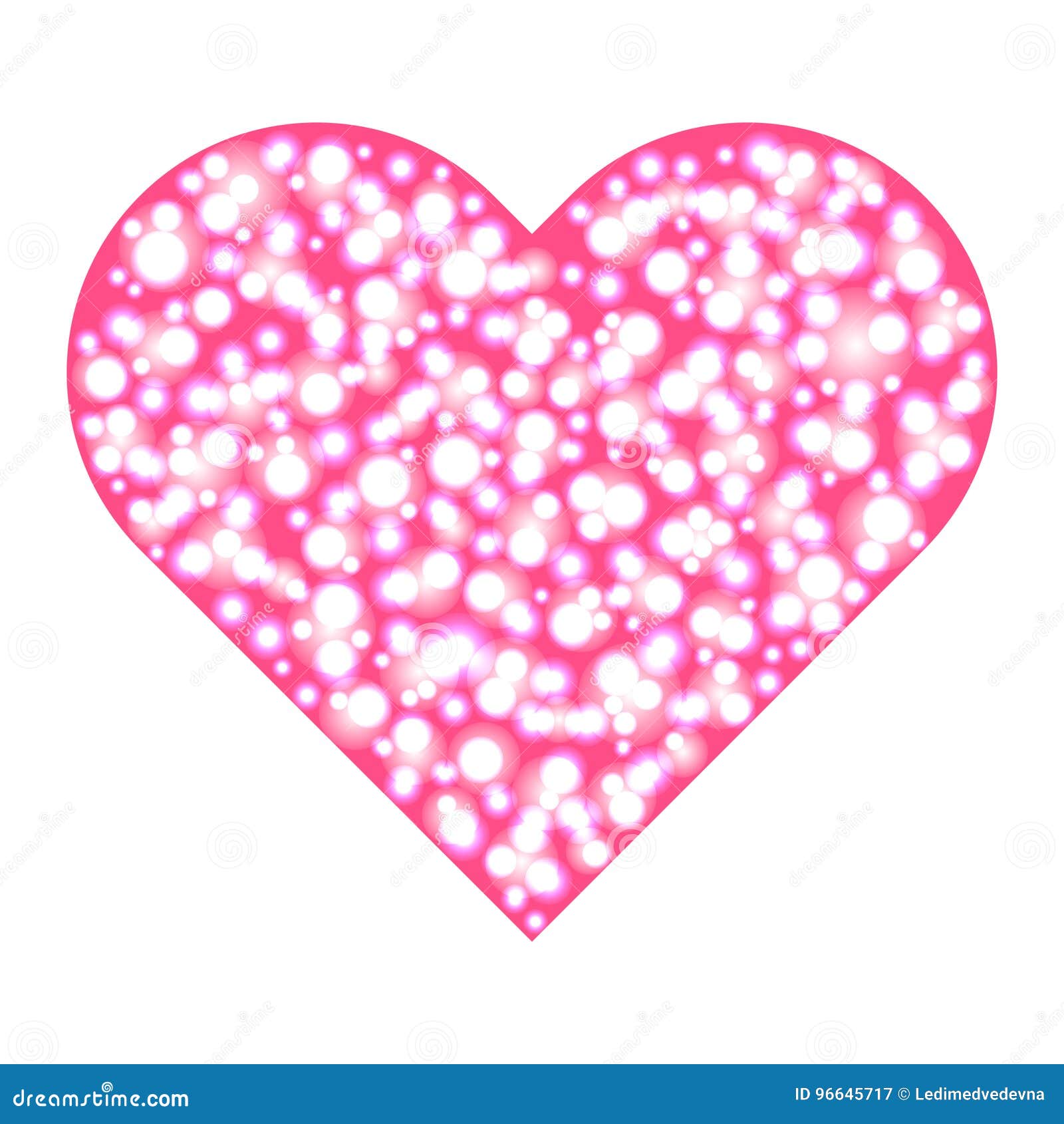 Big Heart of Glowing Bubbles. Vector Illustration. Stock Vector ...
