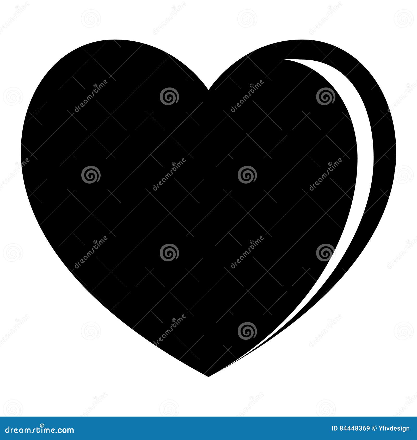 Big Heart Icon, Simple Style Stock Vector - Illustration of happy ...