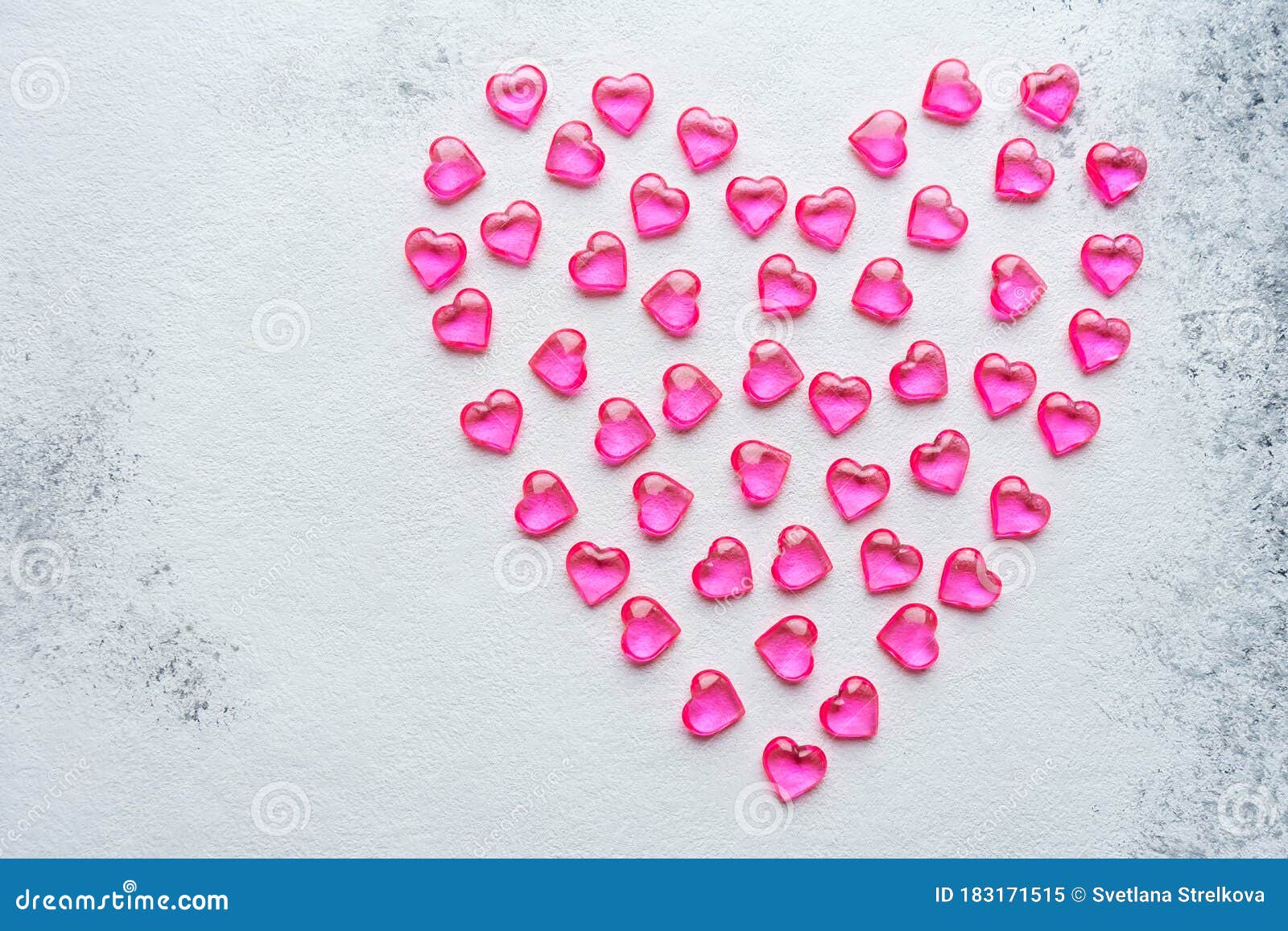Big Heart Made of Pink Hearts on a White Background Stock Image - Image ...