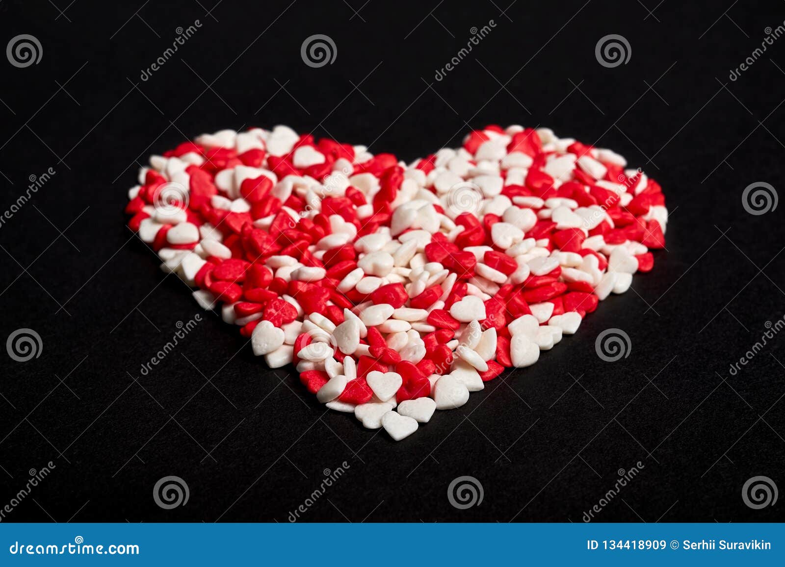 Big Heart from Many Heart-shaped Candies Stock Image - Image of hearts ...