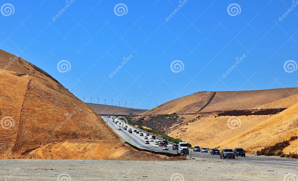 The Big Highway in California. Stock Image - Image of people, road ...