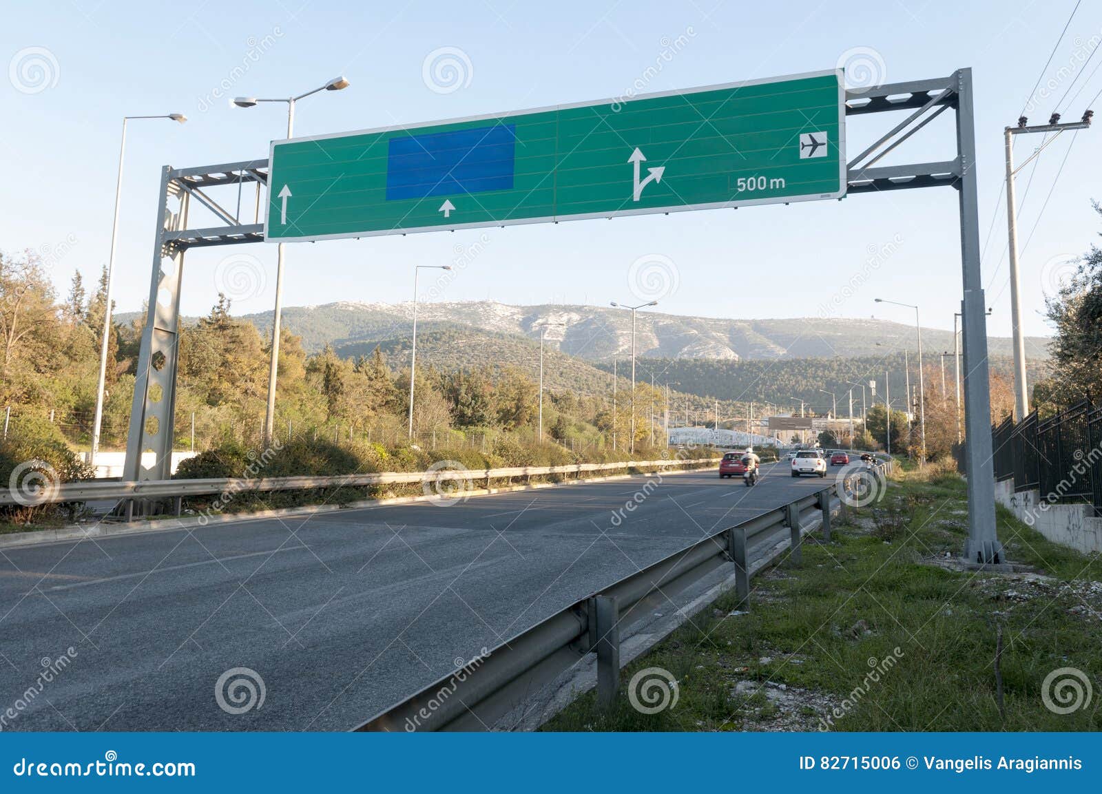 Big highway road sign stock photo. Image of background - 82715006