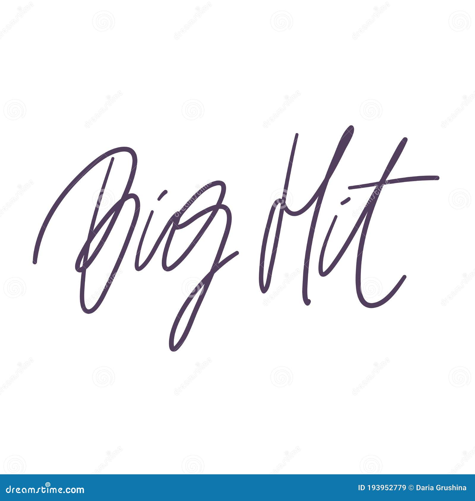 Big Hit. Calligraphic Text, Invitation Design, Typography Poster ...