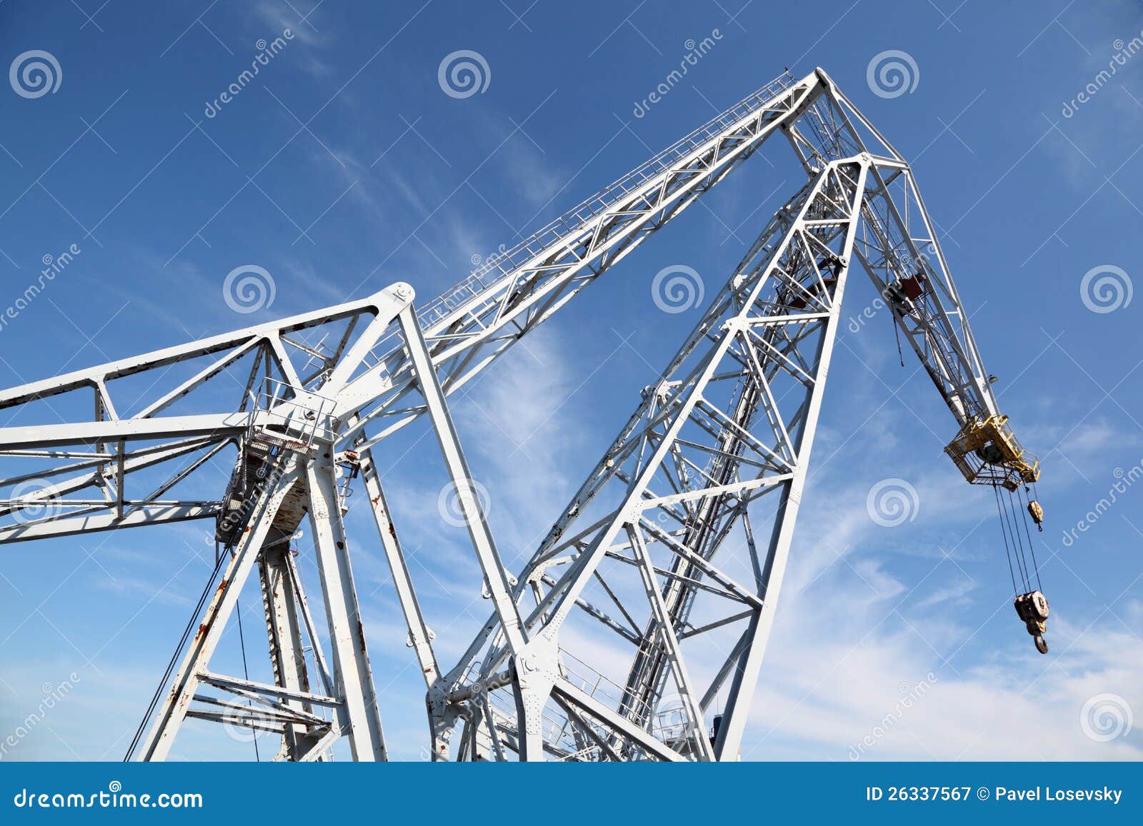 Hoisting Crane And New Multi-storey Building. Ndustrial Background ...