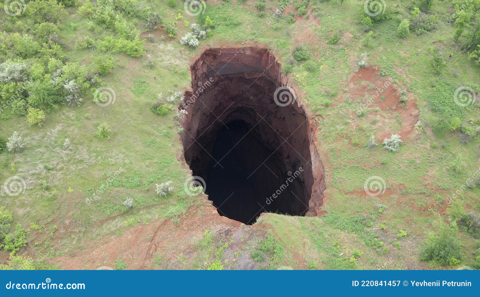 Big Hole in the Ground Mine Collapse Stock Video - Video of geology ...