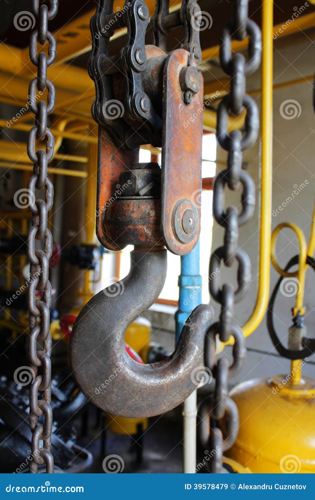 Big hook and chain stock image. Image of iron, people - 39578479