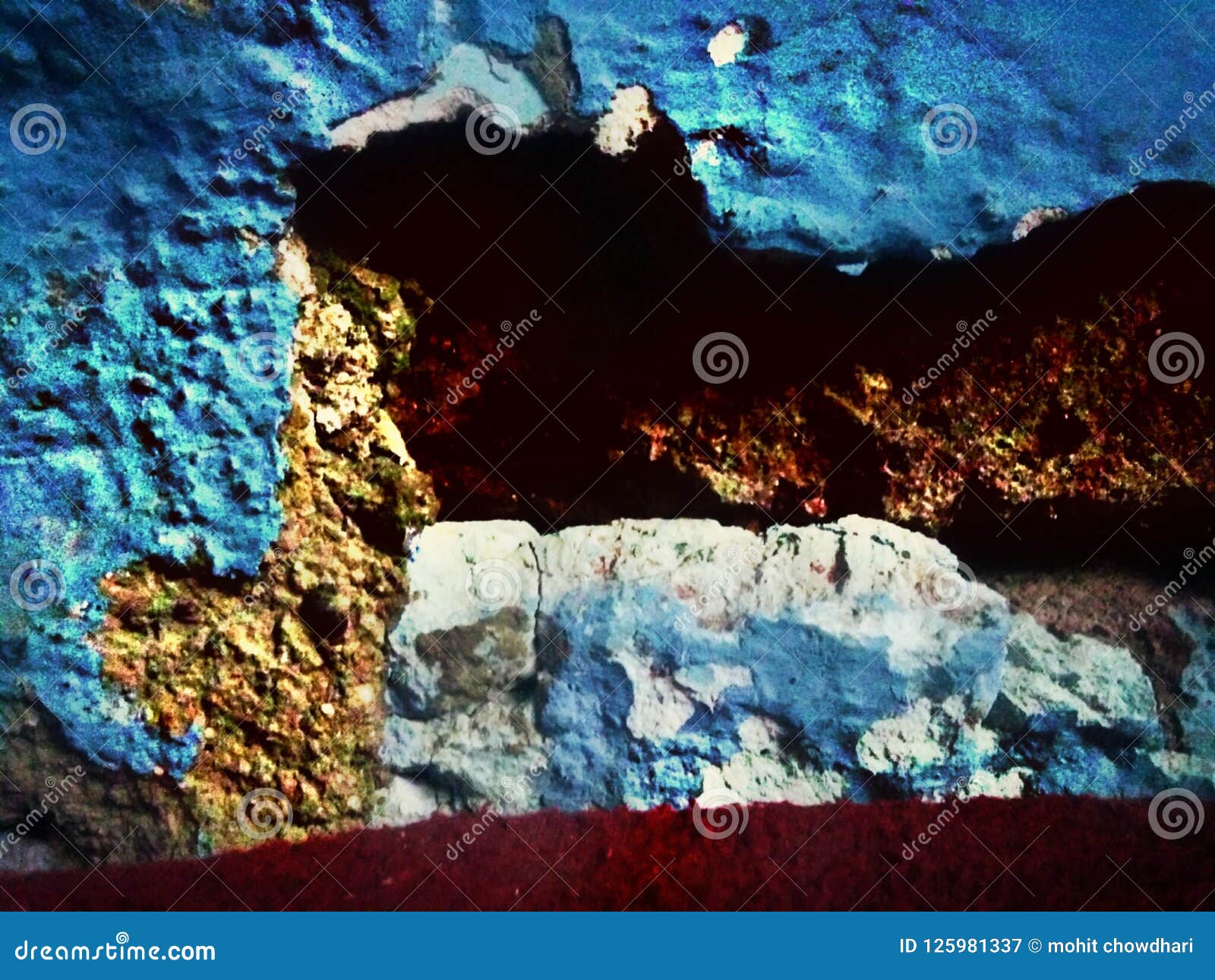 Big Horror Scary Cave of Stone Mountain Stock Image - Image of stone ...