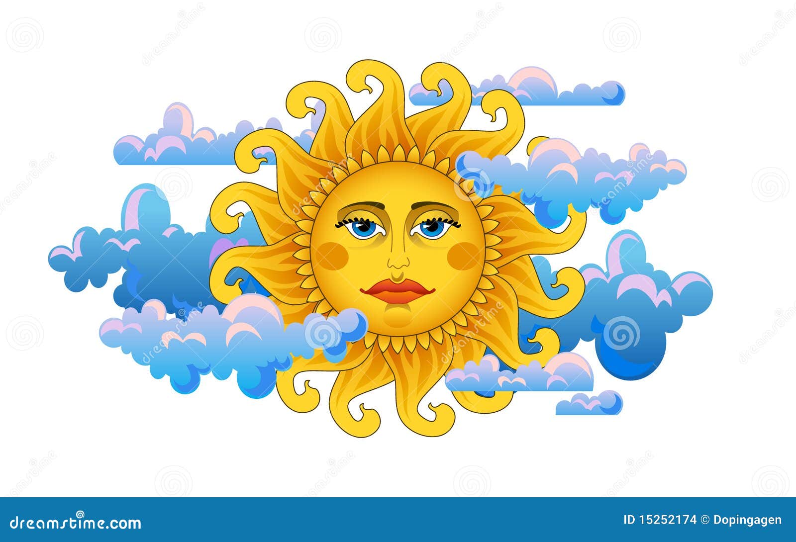 Big hot gold sun. stock vector. Illustration of fire - 15252174
