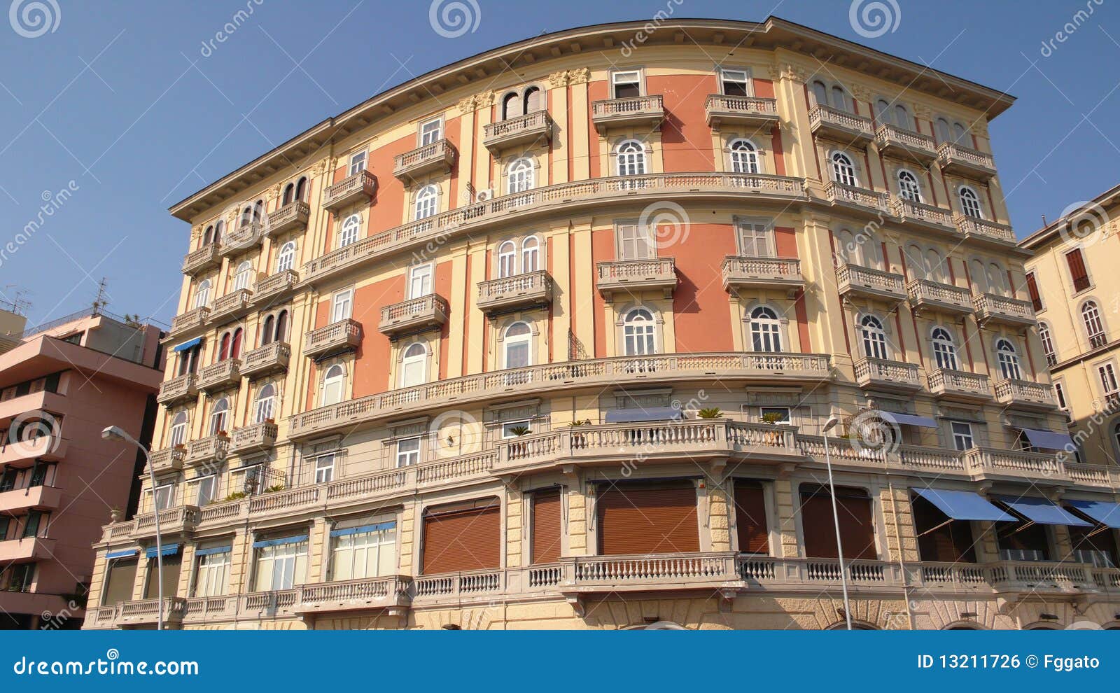 Big hotel in naples stock photo. Image of south, fishing - 13211726