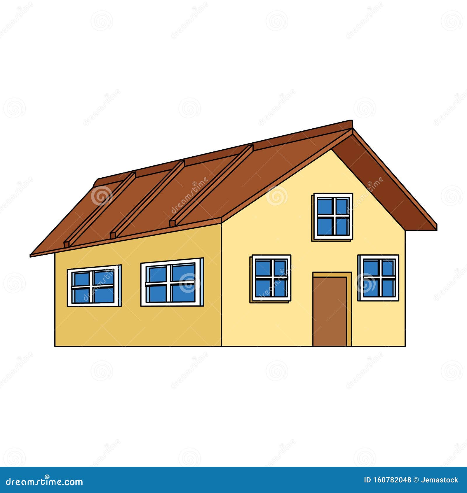 Big House Icon, Flat Design Stock Vector - Illustration of luxury ...