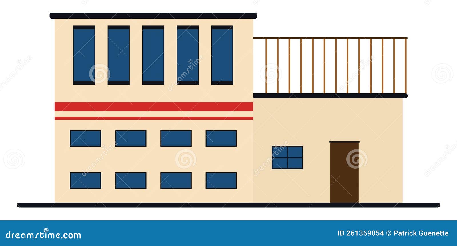 Big house, icon stock vector. Illustration of structure - 261369054