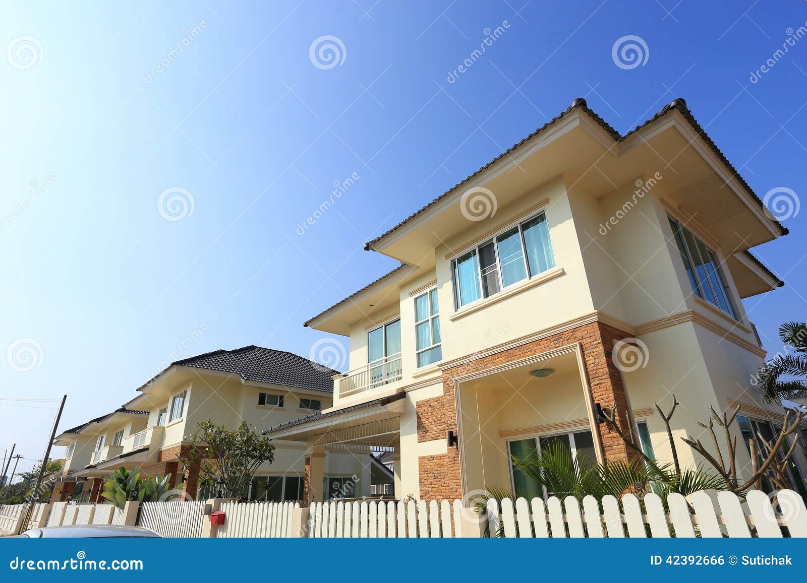 Big house modern style stock photo. Image of exterior - 42392666