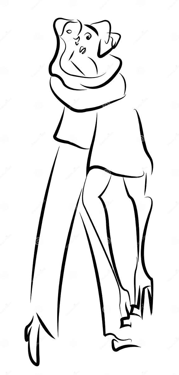 Big hug, cartoon vector stock vector. Illustration of distance - 43546305