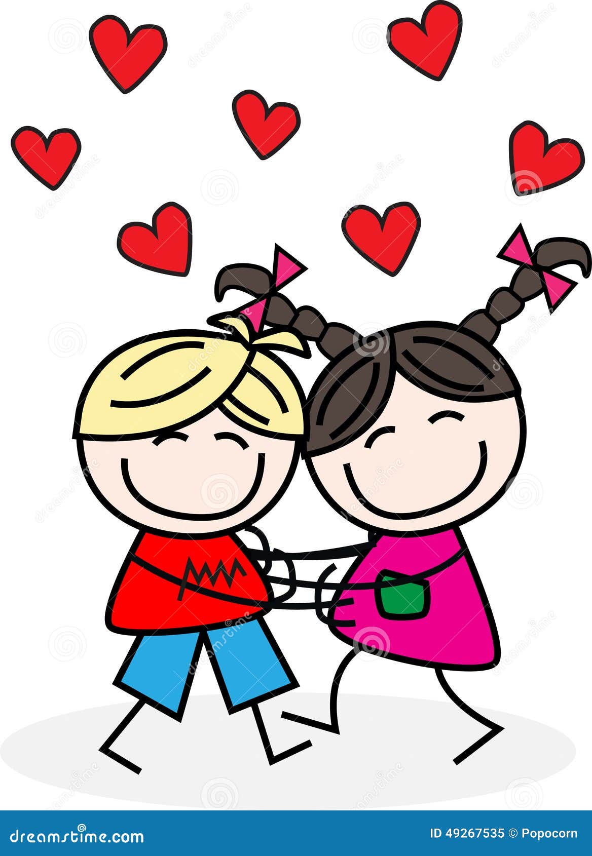 A big hug stock vector. Illustration of fingers, drawing - 49267535