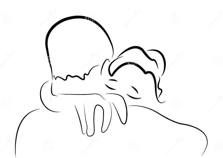 Big hug sketch, vector stock vector. Illustration of girl - 29415848