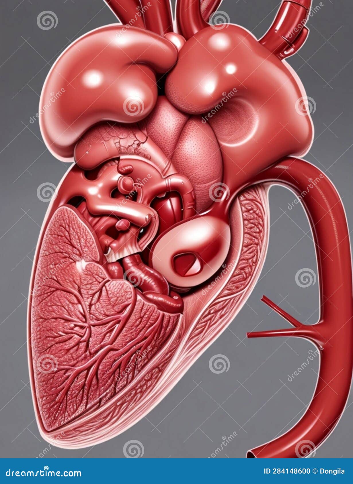 Big Human Heart, Generative Ai Stock Illustration - Illustration of ...