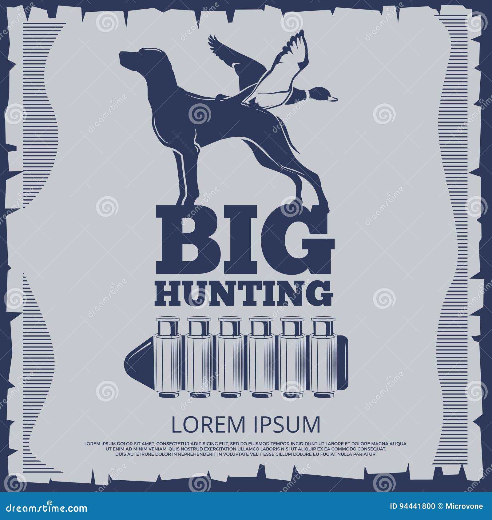 Big Hunting Poster Design Duck Stock Illustrations – 10 Big Hunting ...