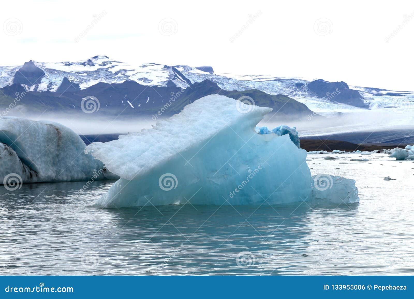 Big ice blue floating stock photo. Image of background - 133955006