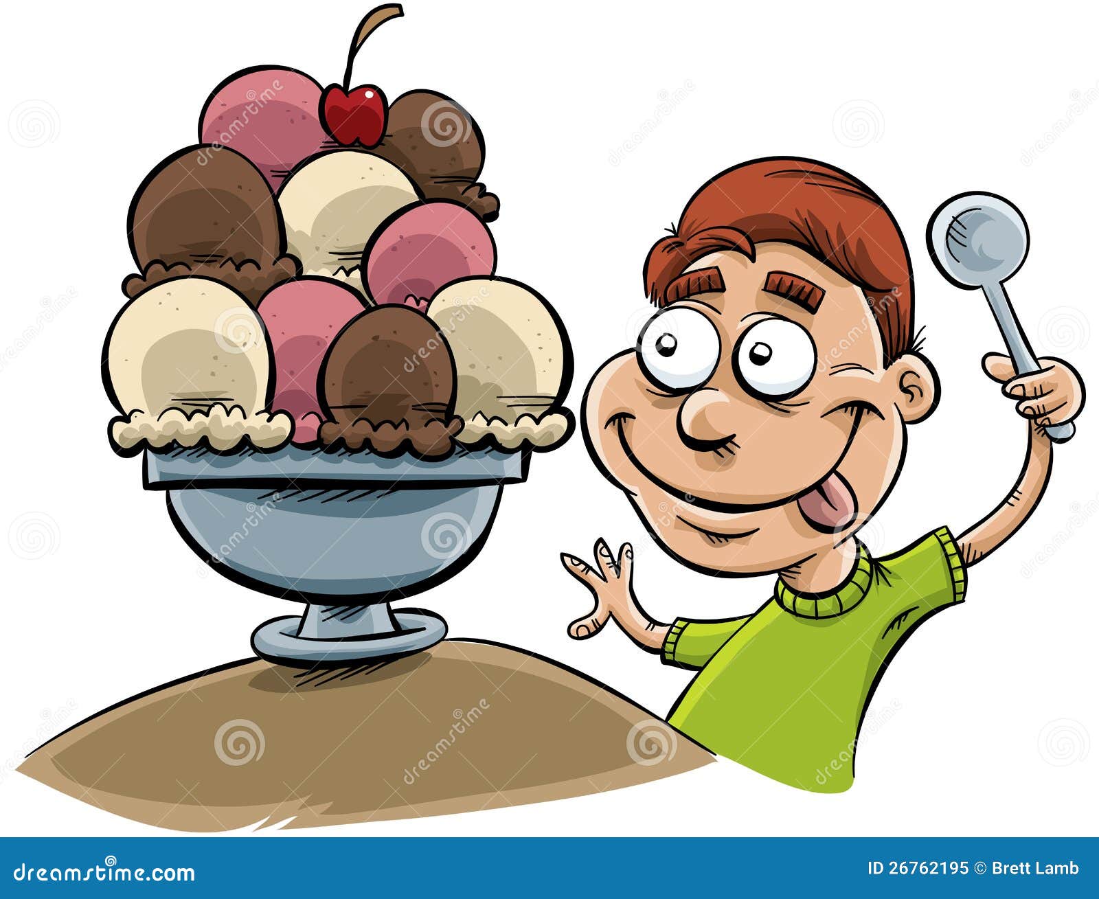Big Ice Cream stock illustration. Illustration of hungry - 26762195