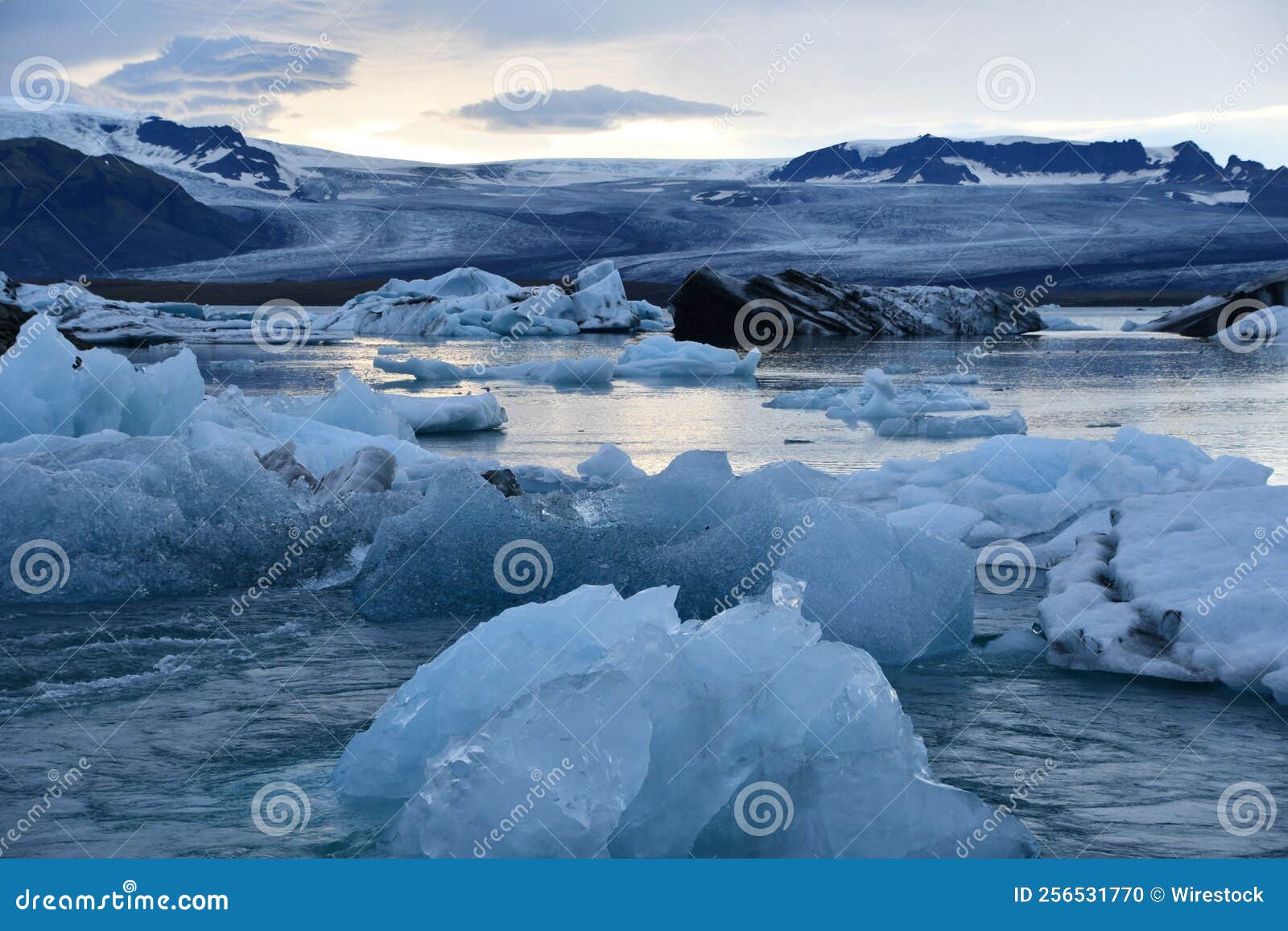 Big Ice Pieces in a Glacier Stock Photo - Image of landscape, texture ...