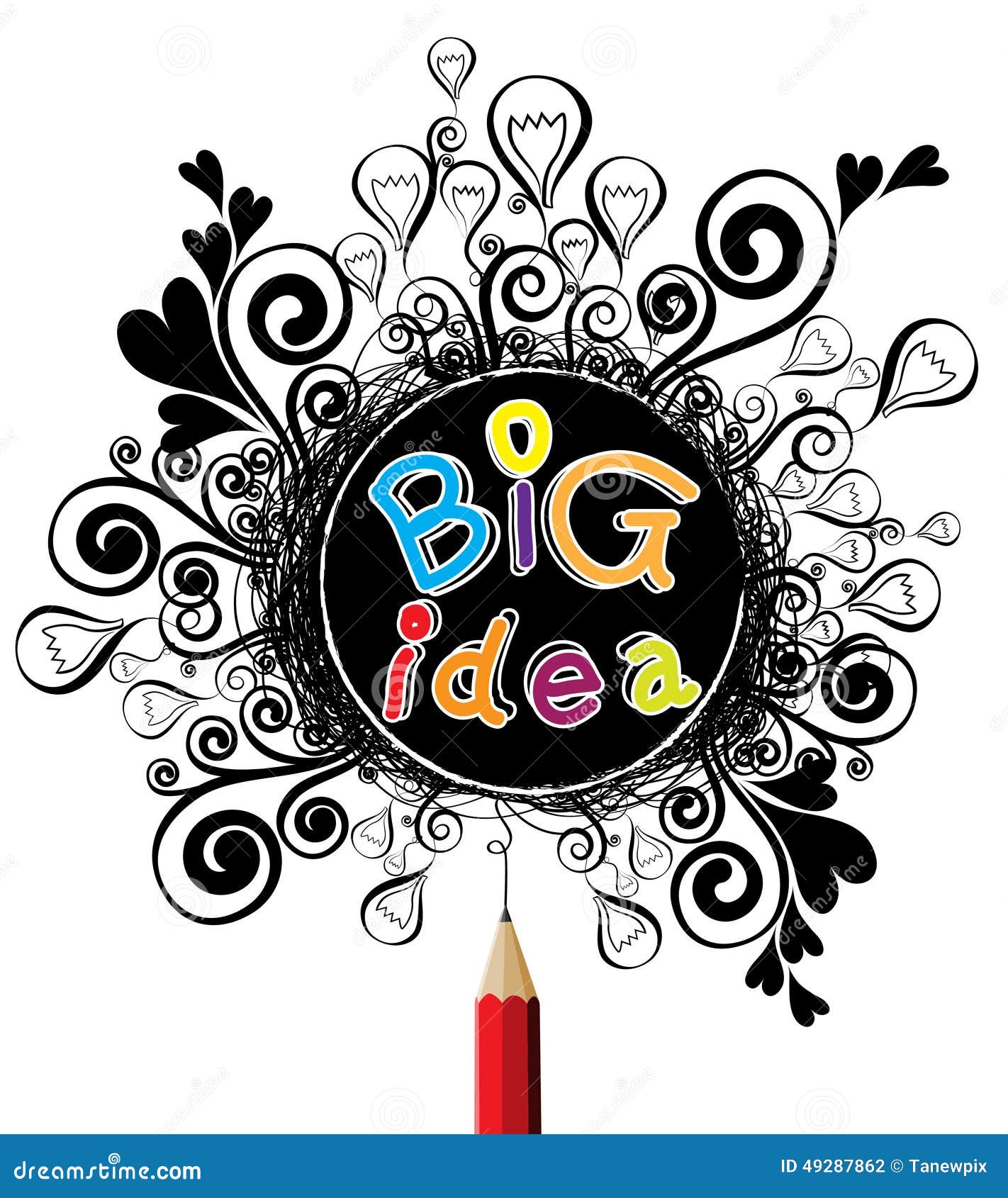 Big Idea Alphabet Colourful Design Illustration Stock Vector ...