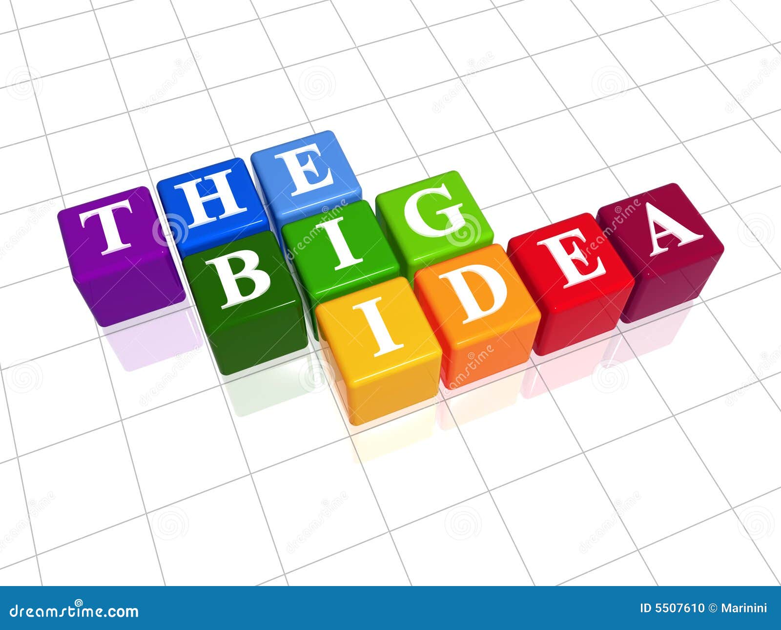 The big idea in colour stock illustration. Illustration of initiative ...