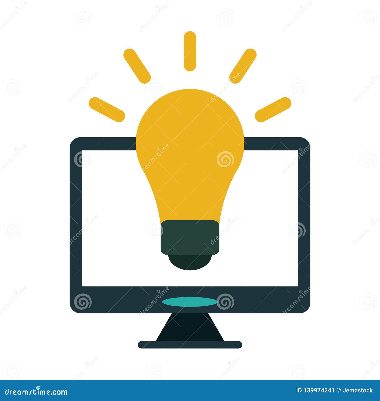 Big Idea on Computer Symbol Stock Vector - Illustration of advance ...