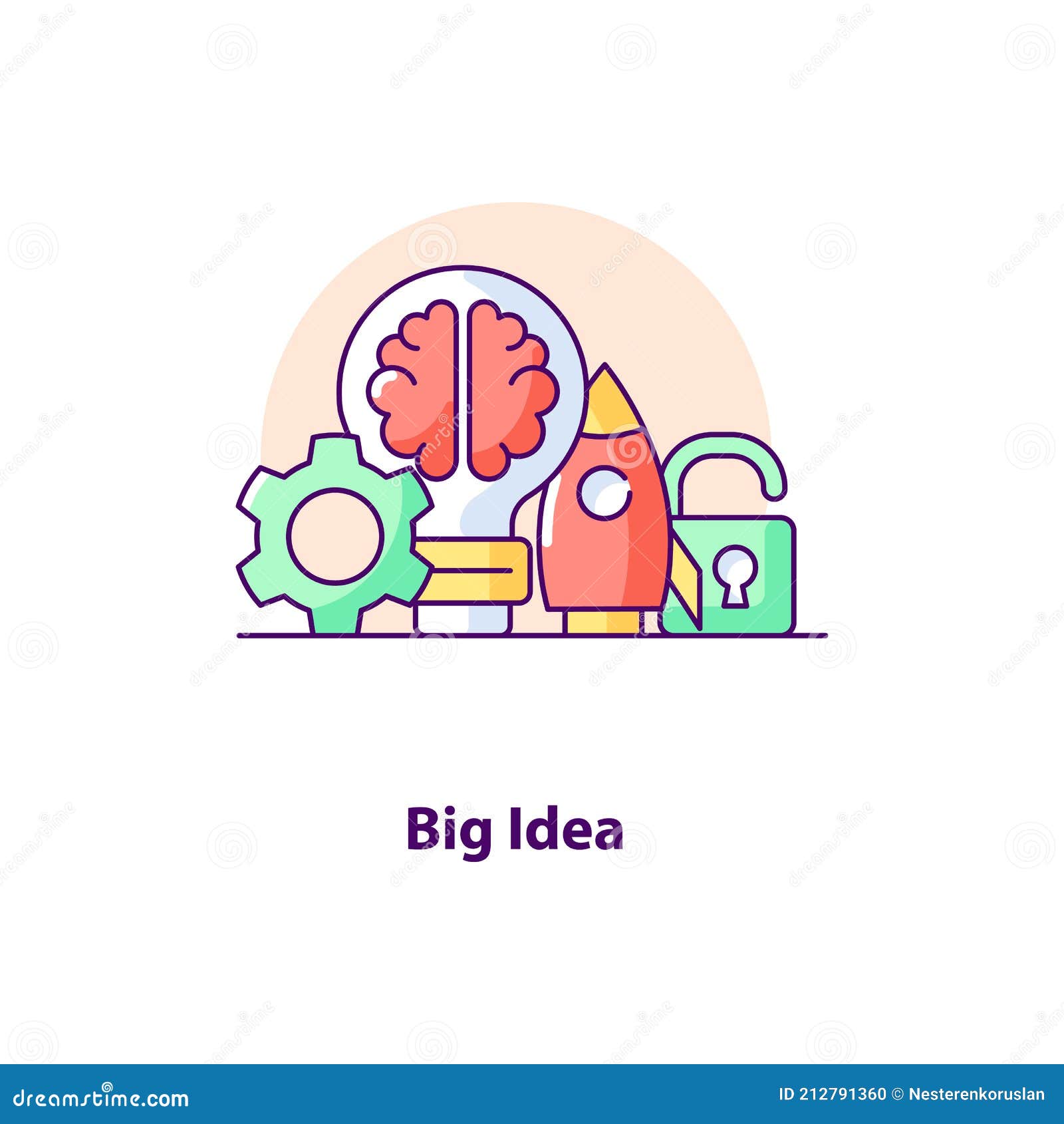 Big Idea Creative UI Concept Icon Stock Vector - Illustration of ...