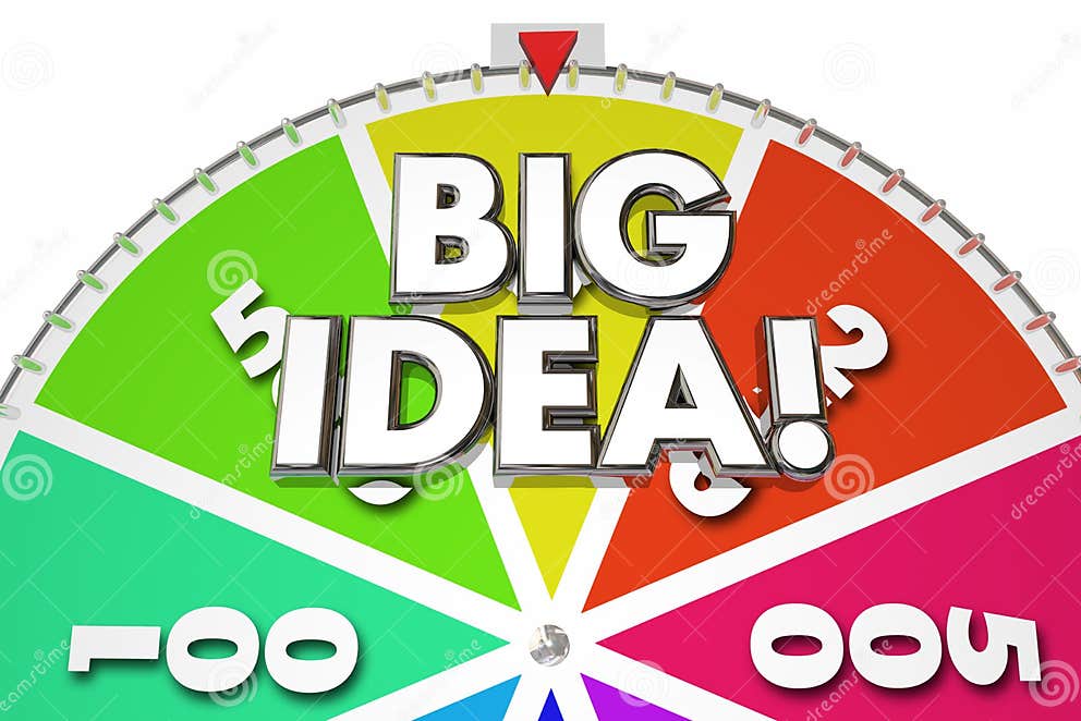 Big Idea Creativity Imagination Spinning Wheel Stock Illustration ...