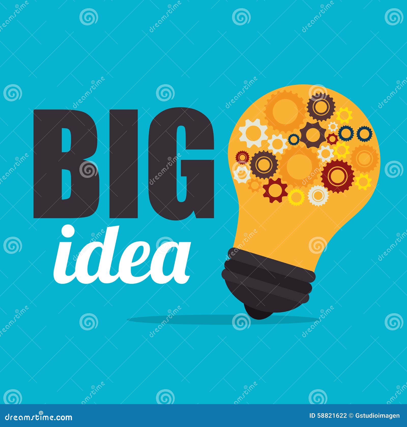 Big idea design. stock vector. Illustration of genius - 58821622