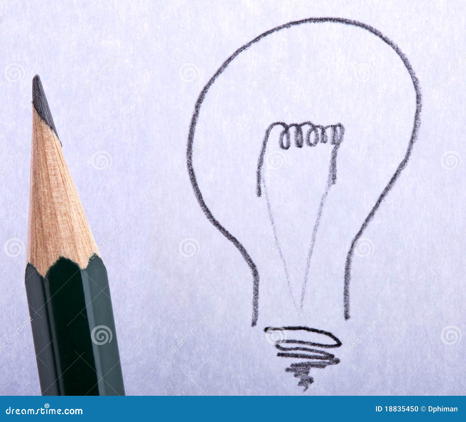 The Big Idea, Light Bulb with Pen Stock Photo - Image of draw, abstract ...