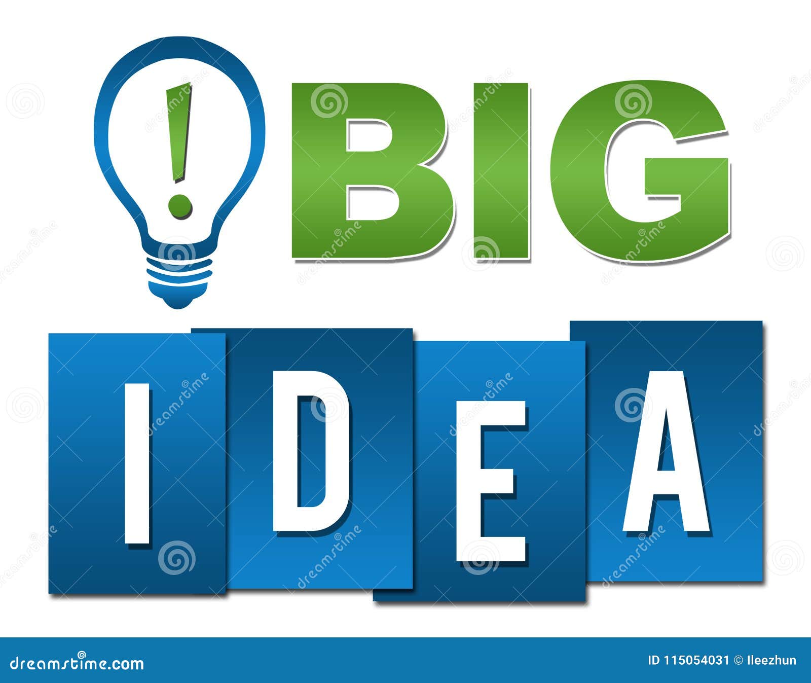 Big Idea Professional Green Blue with Symbol Stock Illustration ...
