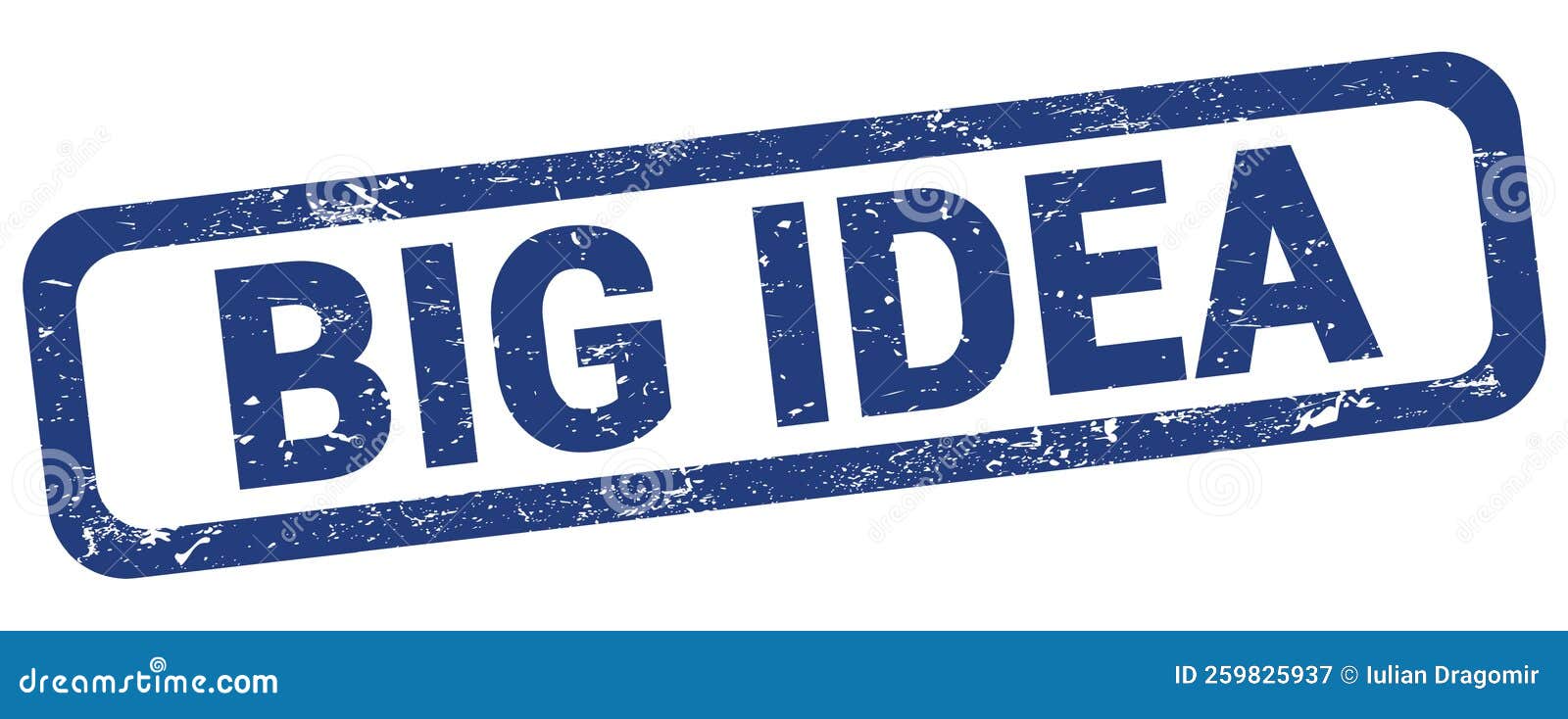 BIG IDEA Text Written on Blue Rectangle Stamp Stock Illustration ...
