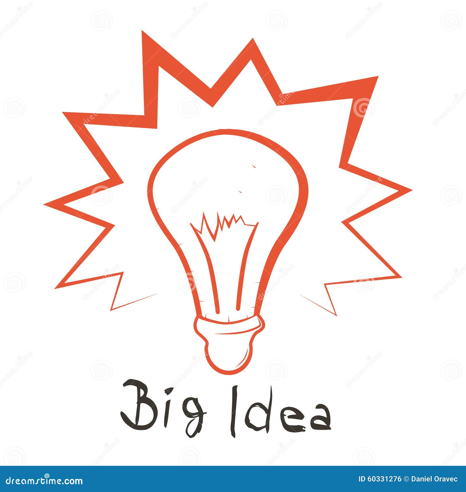 Big Idea Vector Illustration with Bulb Stock Vector - Illustration of ...