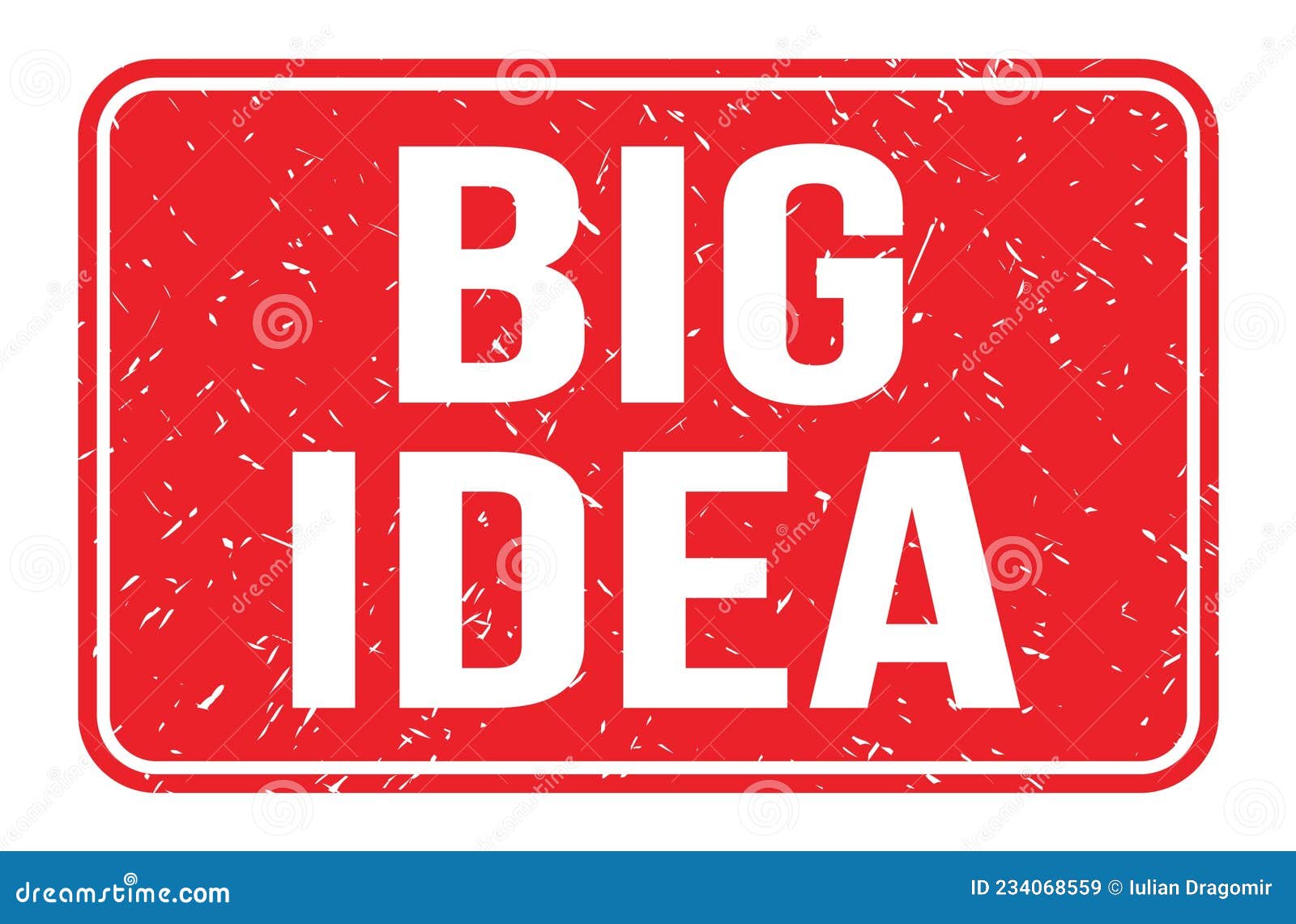 BIG IDEA, Words on Red Rectangle Stamp Sign Stock Illustration ...