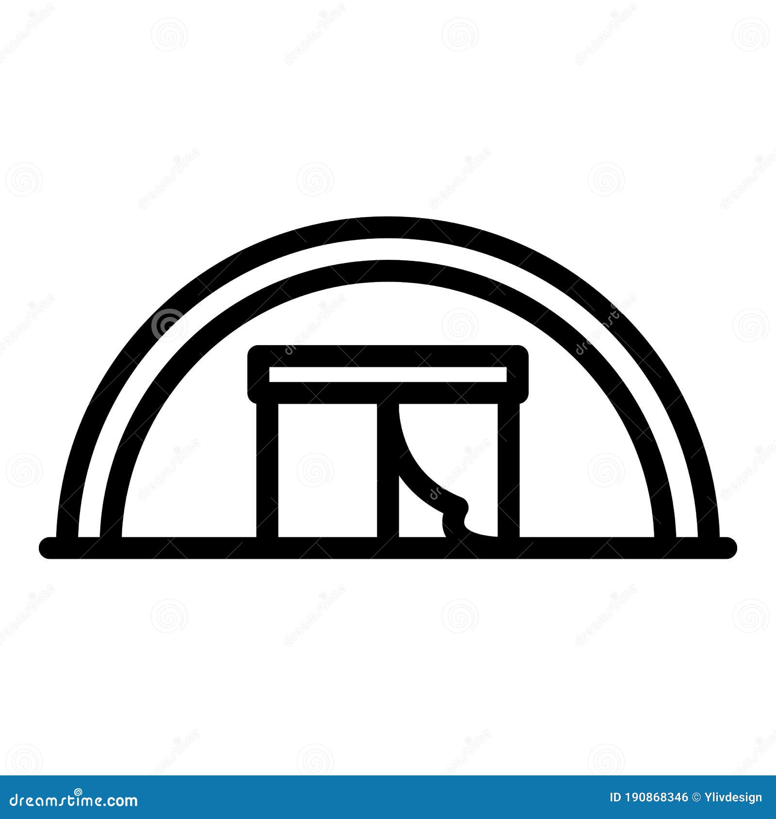 Poverty Tent Icon Outline Vector. Homeless Family Royalty-Free Stock ...