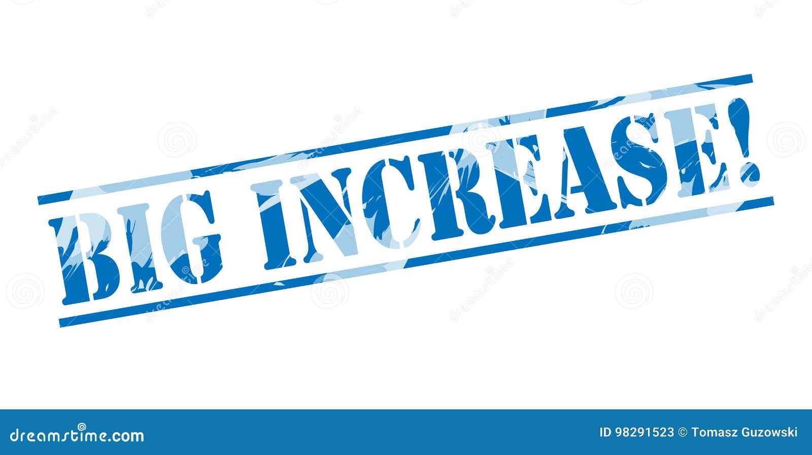 Big increase blue stamp stock illustration. Illustration of design ...