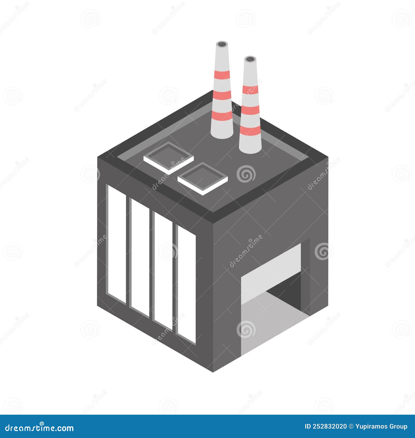 Big industrial building stock vector. Illustration of industry - 252832020