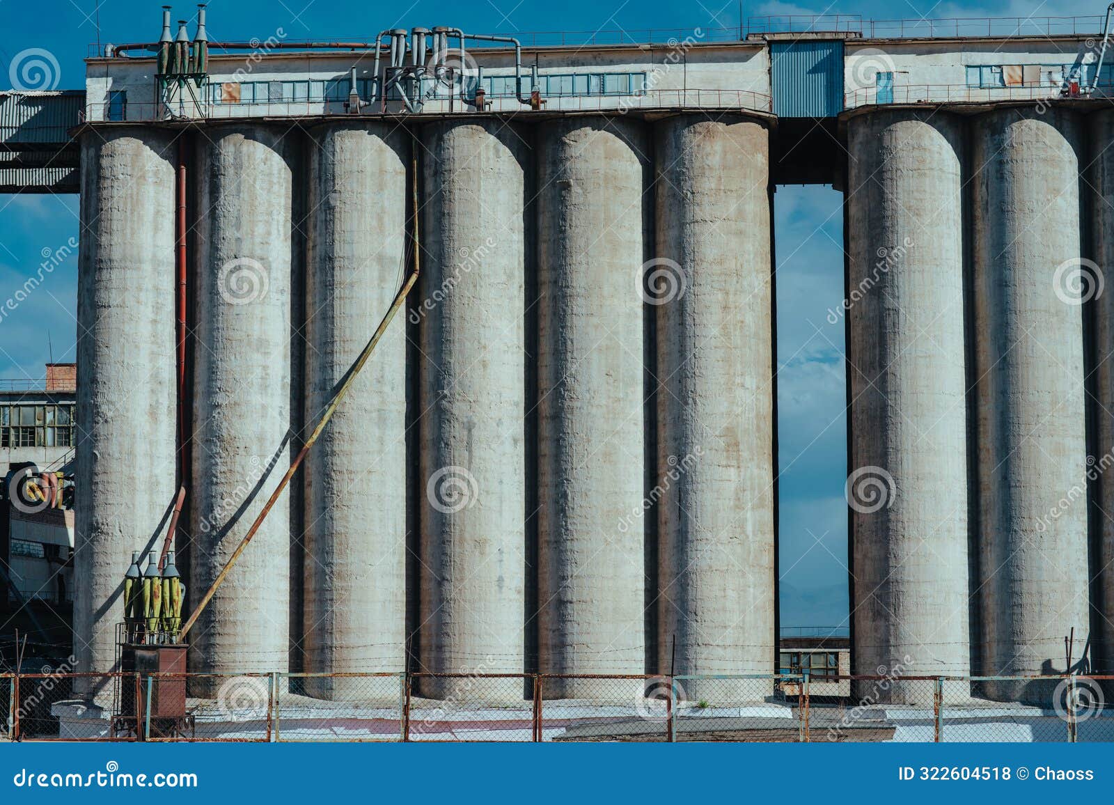 Big Industrial Concrete Building Stock Photo - Image of cylinder ...