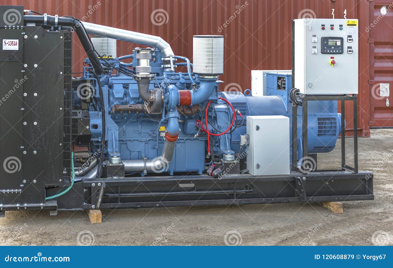 Big industrial generator editorial stock image. Image of technical ...