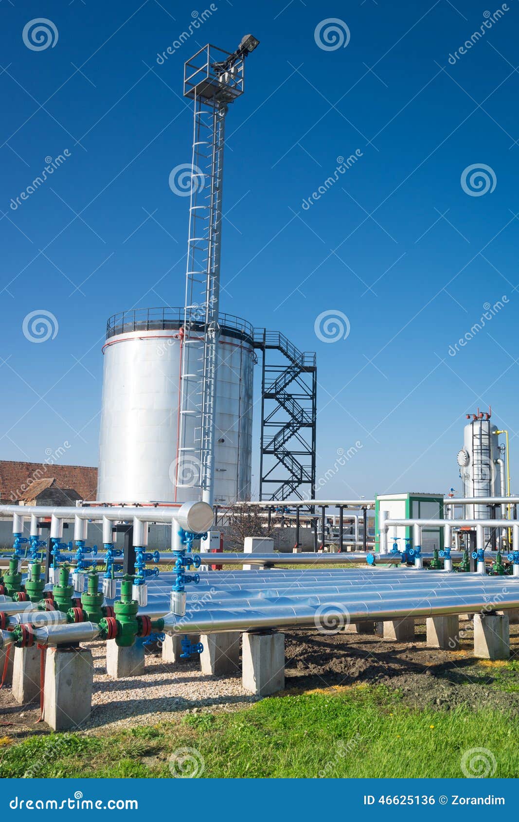 Big industrial oil tanks stock photo. Image of petroleum - 46625136