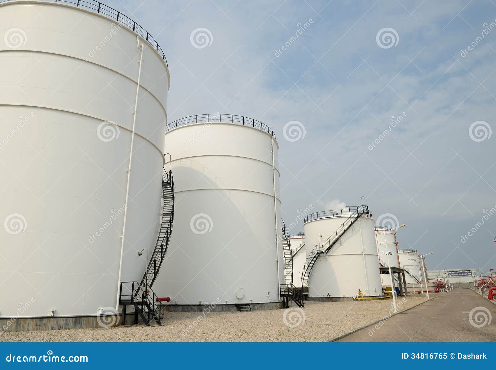 Big Industrial oil tanks stock image. Image of large - 34816765
