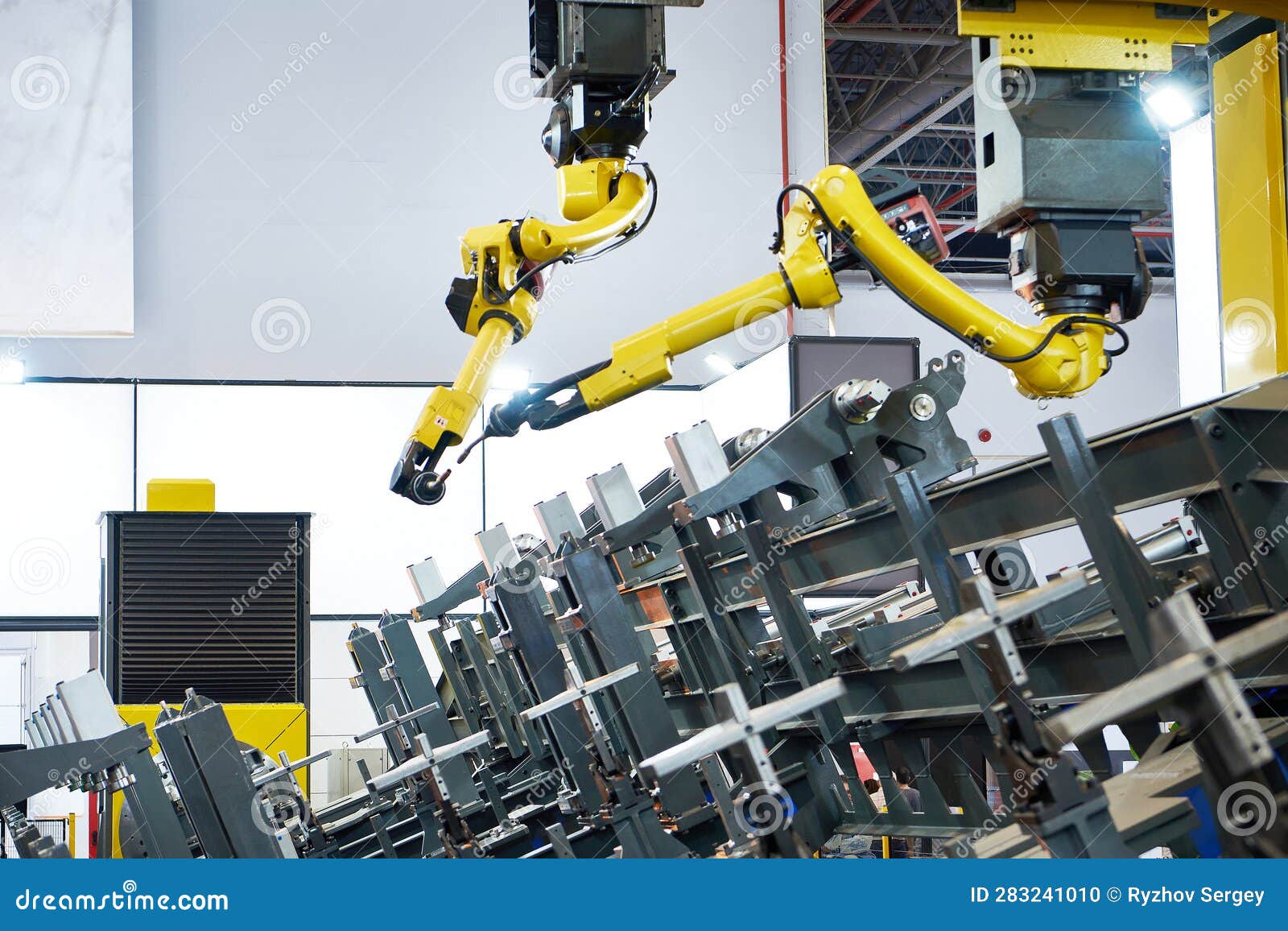Big Industrial Welding Robotic System Stock Photo - Image of smart ...